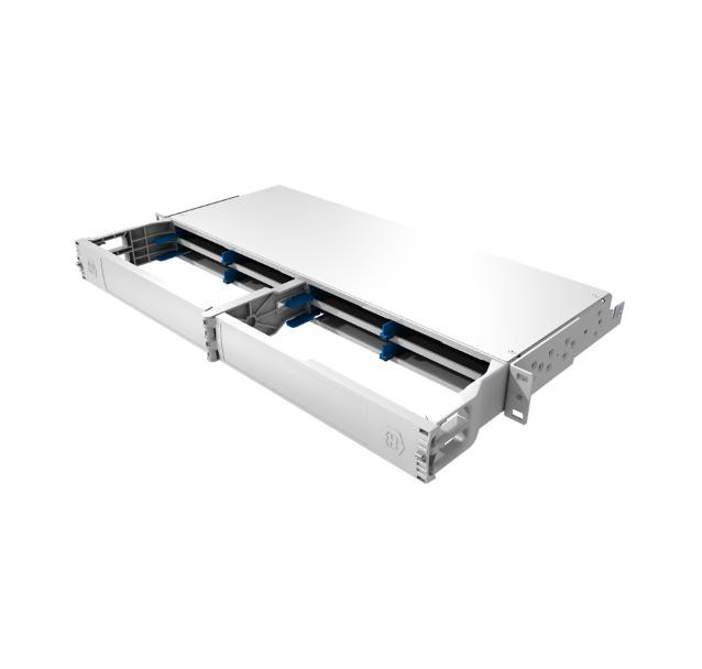 IANOS chassis, lite, 8-voudig, 1HE, grijs